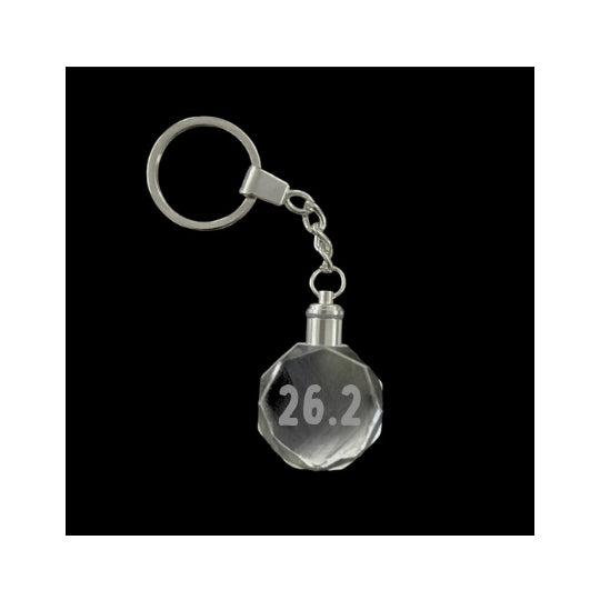 OMM's Crystal LED Light Keychains- "26.2" - One More Mile