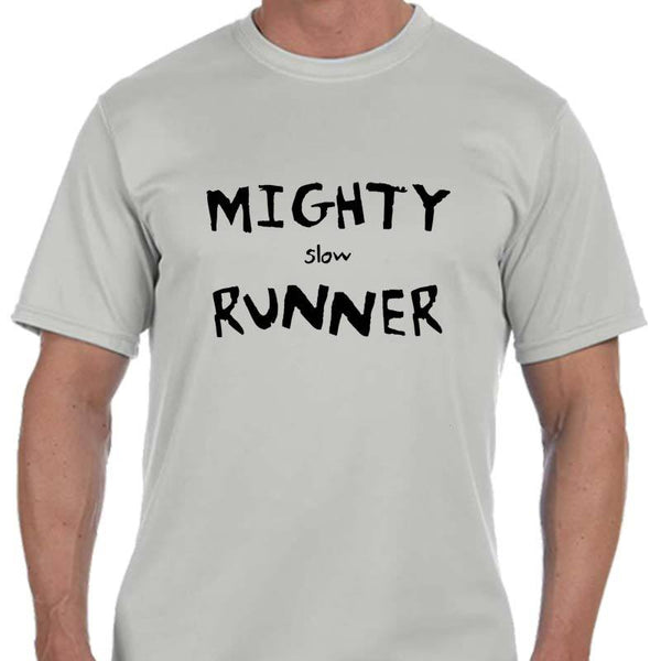 Men's Sports Tech Short Sleeve Crew - "Mighty Slow Runner" - One More Mile